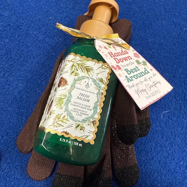 Hands Down You're the Best Tag, Editable Christmas Thank You Gift Tag ...