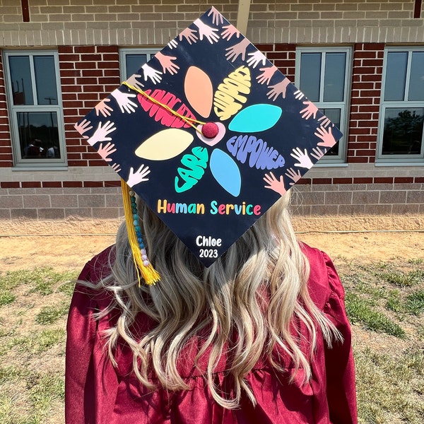 Personalized Social Worker Graduation Cap Topper, Customized Social ...