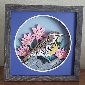 3d Carolina Wren Shadow Box Svg, Bird Shadow Box Svg, Wren Svg, 3d ...