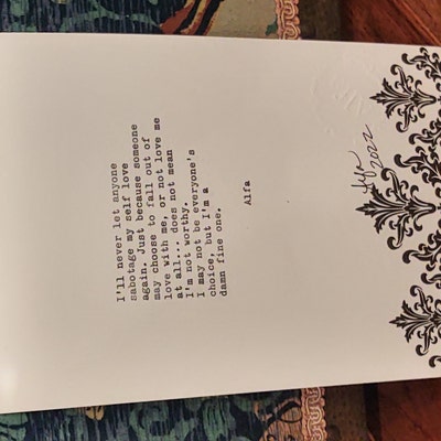 Typed Poem on 5x4 Stationary when You're Lost... Find Yourself ...