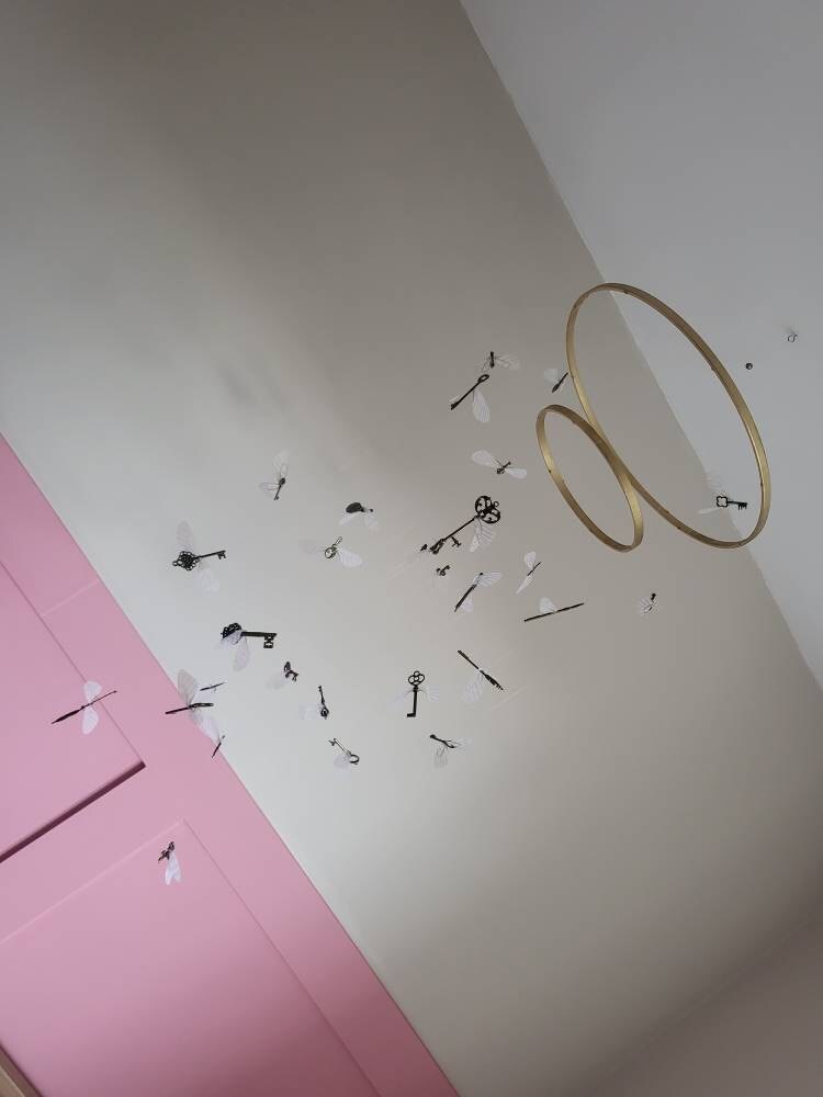 Flying Key Mobile for the Wizard Themed Nursery - Magic Theme Baby ...