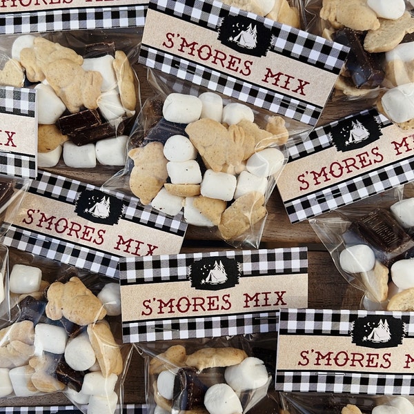 Camping Party, Treat Bag Toppers, Camping Party Favors, Goodie Bags ...