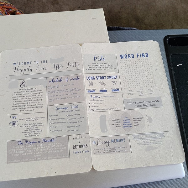 Printable Infographic Wedding Program, Best Day Ever Ceremony Program ...