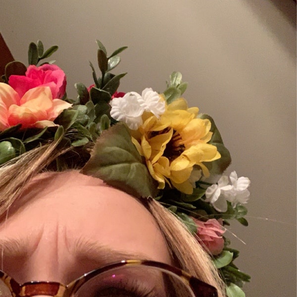 Midsommar Flower Crown, Spring Meadow Floral Headband, Artificial ...