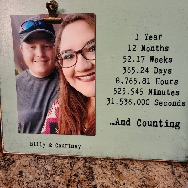 1st Year and Counting Picture Frame, Personalized Photo Holder, One ...