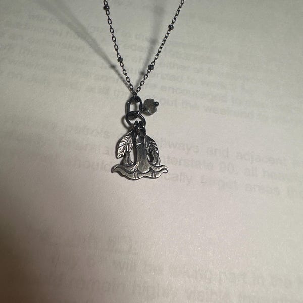 Datura Moonflower Necklace- Sterling Silver Handmade Metalsmith Jewelry ...