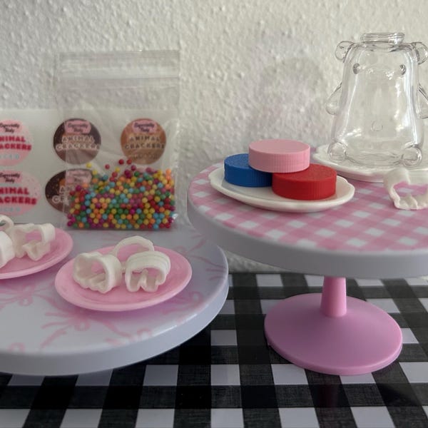 Miniature Animal Cracker Kit | 1:6 Scale Dollhouse Accessory | 3D ...