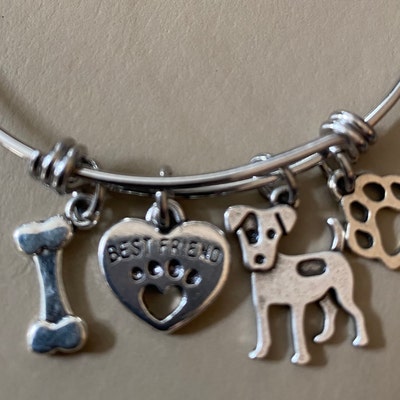 English Springer Spaniel Charm Bangle Bracelet, Dog Charm Bracelet, Pet ...