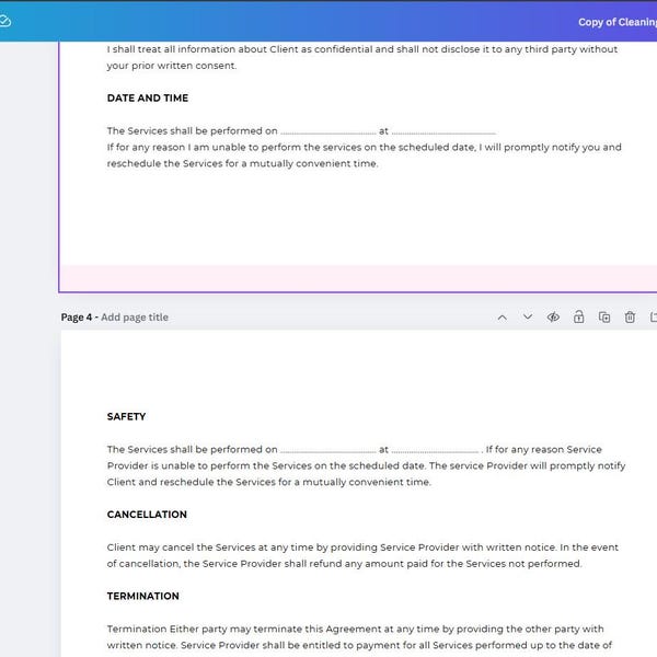 Cleaning Business Bundle, Cleaning Forms, Logo, Service Agreement ...