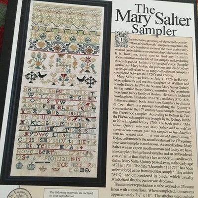 The Mary Salter Sampler - Etsy