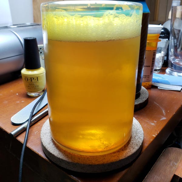Color Changing Glass Mug Handblown Coffee and Tea Cup Iridescent Glass ...
