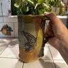 Handmade Butterfly Pottery Mug: Artisan Stoneware Coffee Cup - Etsy
