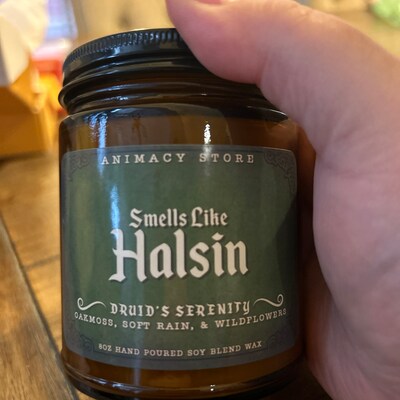 HALSIN Inspired Candle BG3 8 Oz Hand Poured Soy Blend Wax Nerdy Anime ...