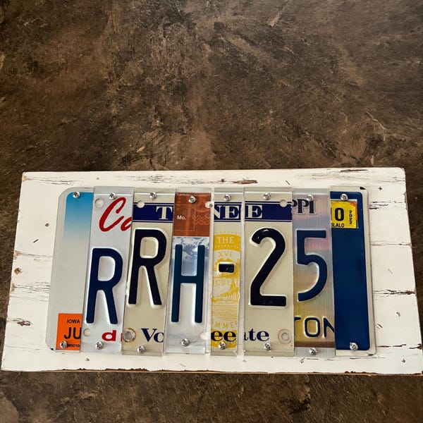 Professionally Cut License Plate LETTERS and Numbers From Real Plates ...