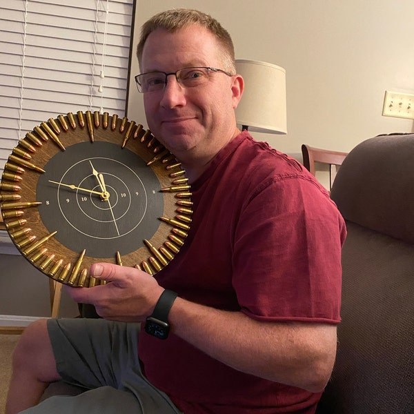 Original Dark Walnut Hybrid Bullet Clock. the Perfect Gift for the Hard ...