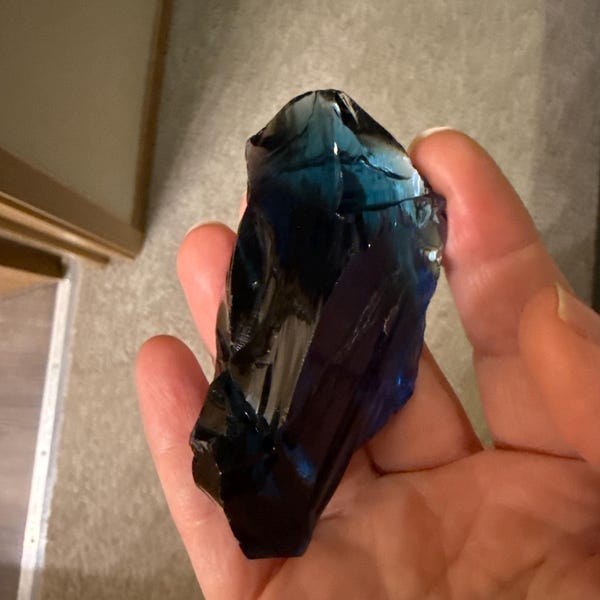 High-quality ! Blue Obsidian Uncut Raw Rough Crystal 825.00 Carat Stone ...