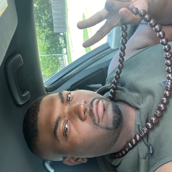 Handmade African Style Chunky Beaded Necklace Mens/unisex Black and ...