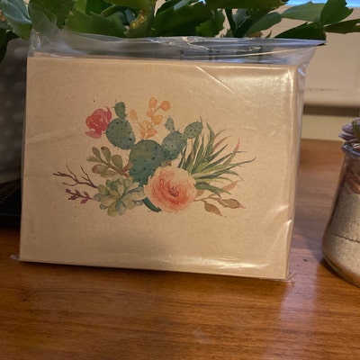 Succulents Note Cards Set of 10 5.5 X 4.25 Note Cards Succulents ...