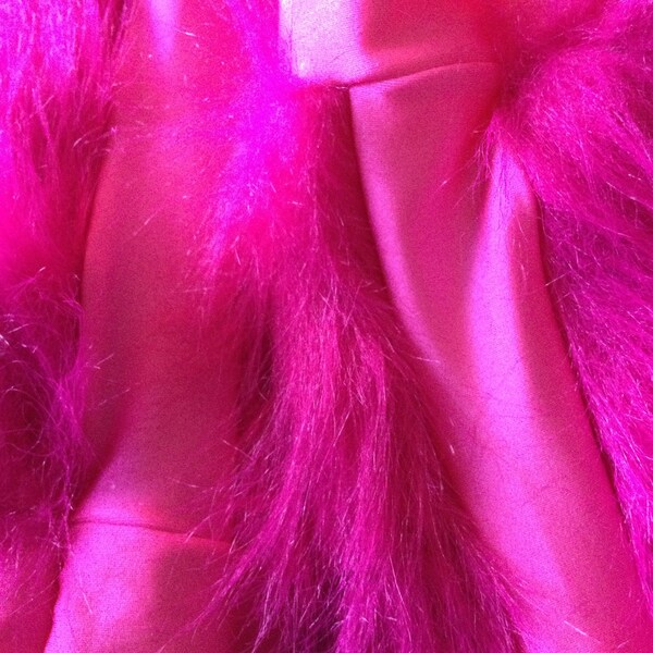 Long White Fur Gloves White Fur Anime Costume Pink Fur Arm Cuffs Black ...