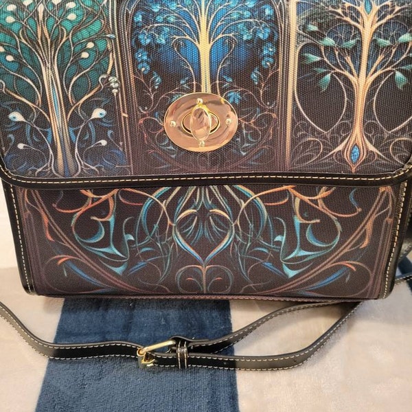 Tree of Life Purse Stained Glass Satchel Bag, Gothic Handbag Witchy ...