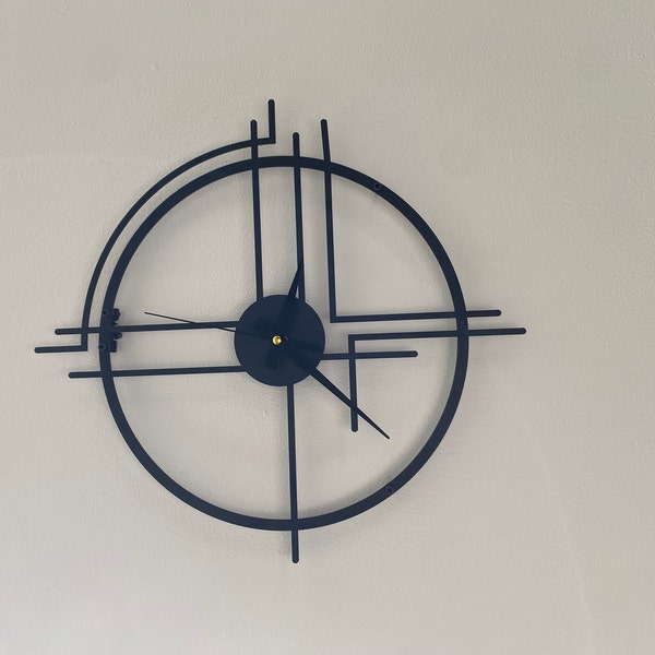 Minimalist Oversized Wall Clock, Mesh Wall Clock, Modern Large Wall ...
