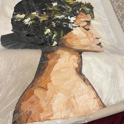 Woman Face Artwork Faceless Portrait Painting Original Woman Face ...