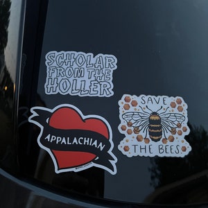 West Virginia Sticker. Blue and Gold Mountains. Mountain Sticker. - Etsy