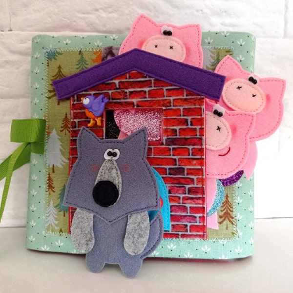 3 Little PIGS Bitty Book QUIET Book PDF Pattern, Activity Book ...
