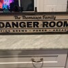 Game Room Wood Sign, Custom Family Name Sign, Poker Darts Billiards Man ...