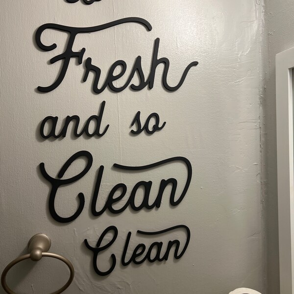 So Fresh and so Clean Bathroom Wood 3D Sign | so Fresh and so Clean ...