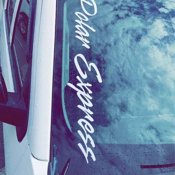 Custom Vinyl Lettering Decal - Sticker Outdoor Use on Auto Car Truck ...