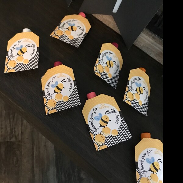 Printable Bumble Bee Favor Tags, Bumble Bee Gift Tags, Bee Theme Favor ...