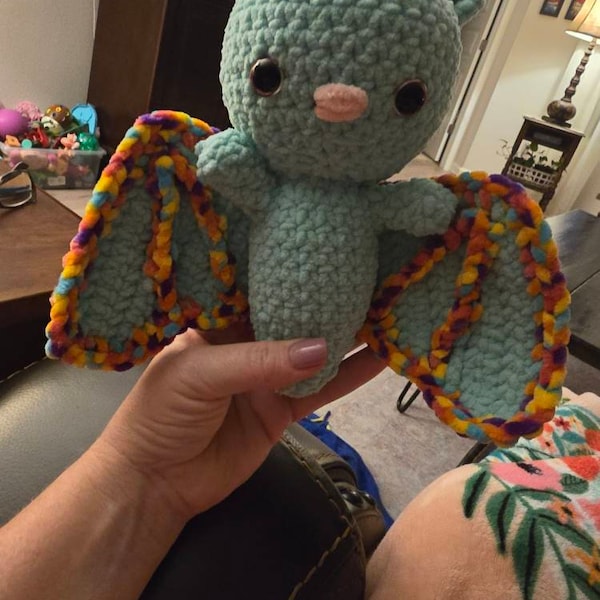 PATTERN: Plush Binx the Bat Pattern - Amigurumi Chunky Bat Pattern ...