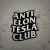 Anti Elon Tesla Club Die-cut STATIC CLING Vinyl Non-adhesive Window ...
