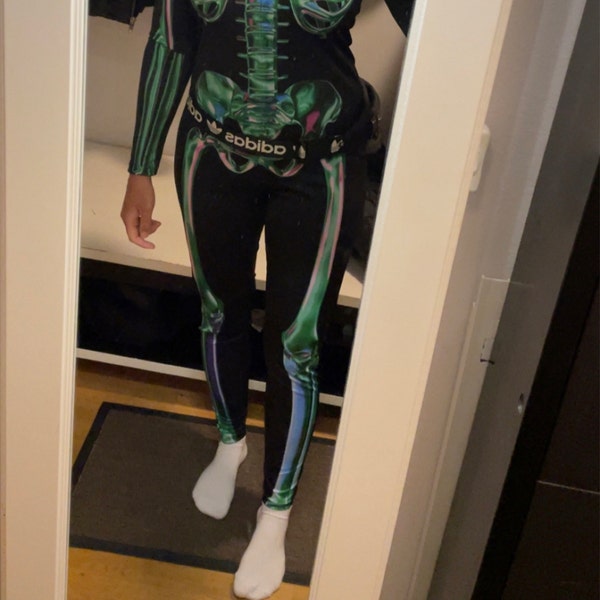 Green Skeleton Costume, Women Halloween Skeleton Costume, Sexy Hooded ...