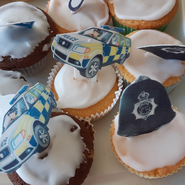 Police Mix Collection Stand up Cake Toppers (12 Pack) Item Requires ...