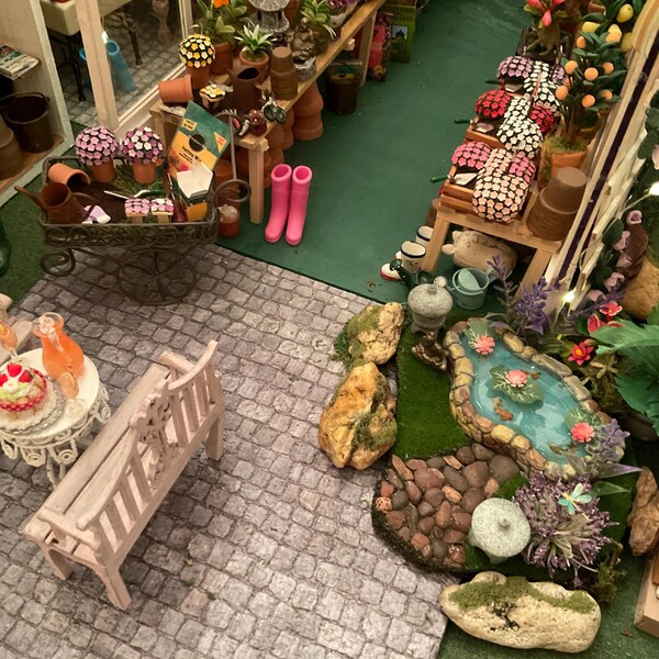 Miniature Rustic Outhouse Scene, Fairy Garden Scene, Gnome Garden Scene ...