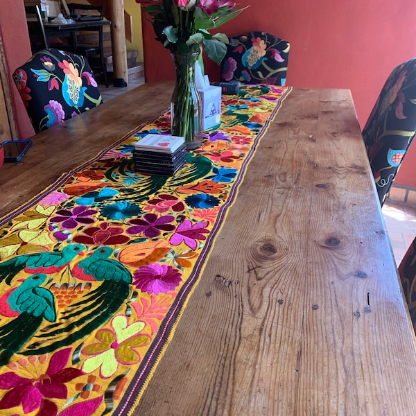 Embroidered Table Runner, Huipil Table Runner, Guatemalan Table Runners ...