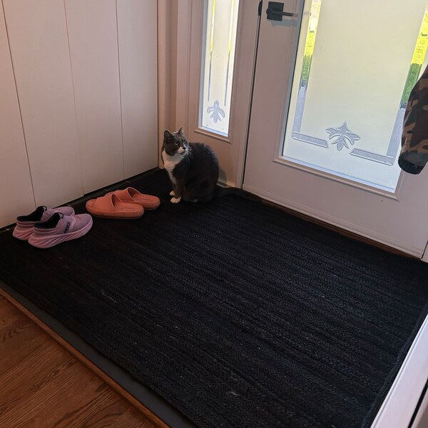 Southwestern Navajo Wool Jute Area Rug Vintage Kilim Pattern Handmade ...