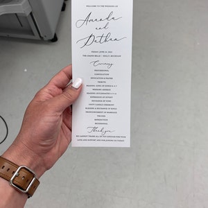 Wedding Ceremony Program Template Elegant Gold Script - Etsy