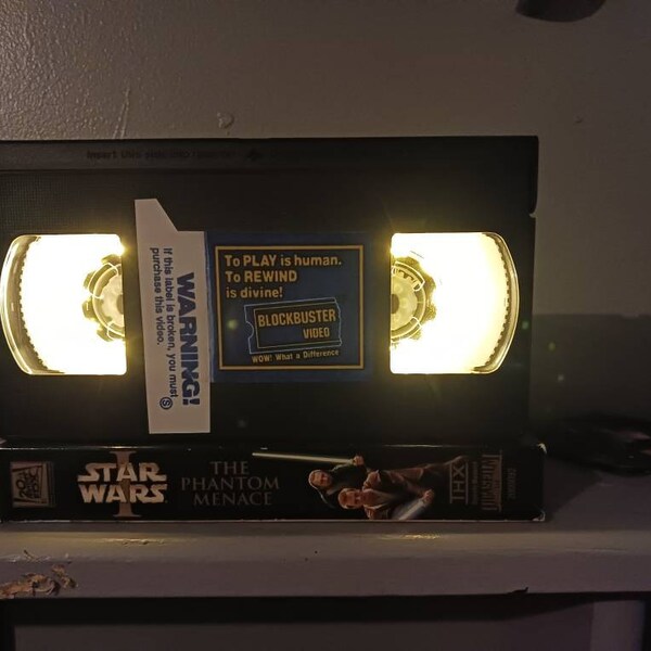 Retro VHS Lamp Blockbuster 80s 90s Night Light Table Lamp. Order Any ...