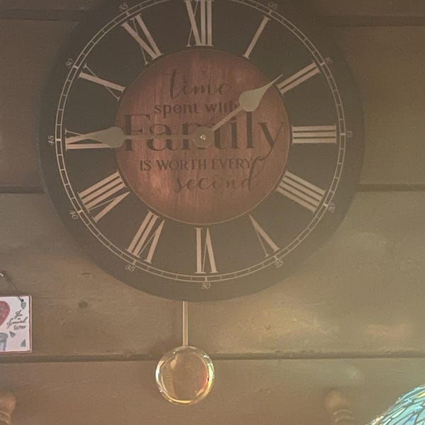 Charlotte Teal & Tan Wall Clock, 8 Sizes, Lifetime Warranty, Quiet, Non ...