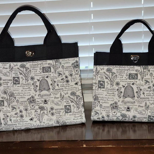 Hannah Tote Bag Sewing Pattern, 2 Sizes (PDF Pattern) - Etsy