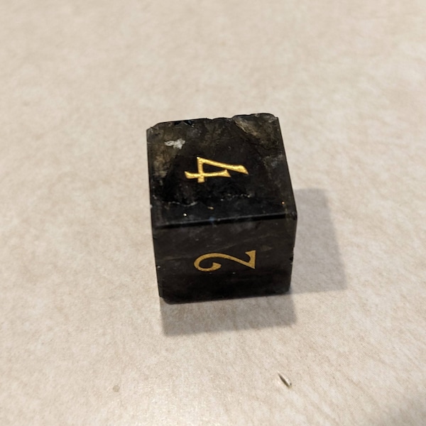 Natural Gemstone D6 Die-engraved D6 Dice-dungeons and Dragons Dice-gem ...