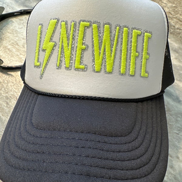 Custom Linewife Hat Linewife Gift Lineman Wife Linewife Puff Hat ...