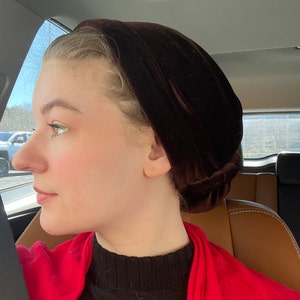 Velvet Low Bun Cap large Size Several Colour Variations Available - Etsy