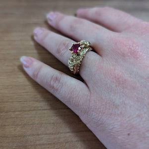 Bat Ring With Ruby Low Bezel Gothic Ring Gothic Jewelry Unisex - Etsy