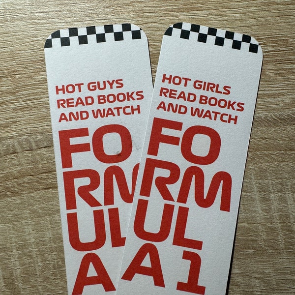 Formula One Bookmark Hot Girls Red and Watch Formula 1 Lovers Bookmark ...