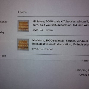 288 Scale KITS Houses Furniture Dollhouse Small Scale | Etsy