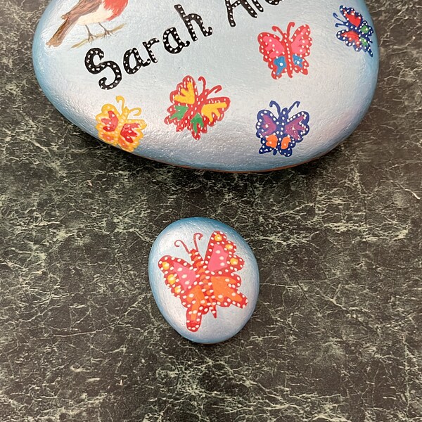 Name Stone. Hand Painted Pebbles. Painted Rock Art. Child's Name. Gift ...